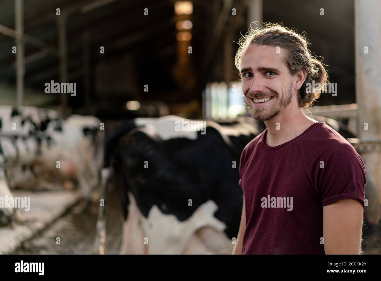 Portrait positive dairy farm hi-res stock photography and images - Alamy