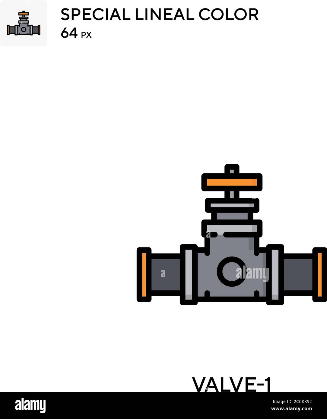 Valve-1 Special lineal color icon. Illustration symbol design template ...