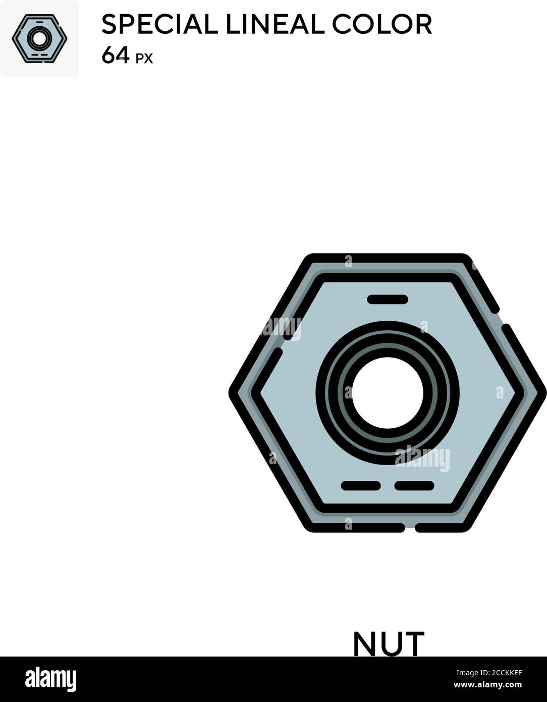 Nut Special lineal color icon. Illustration symbol design template for ...