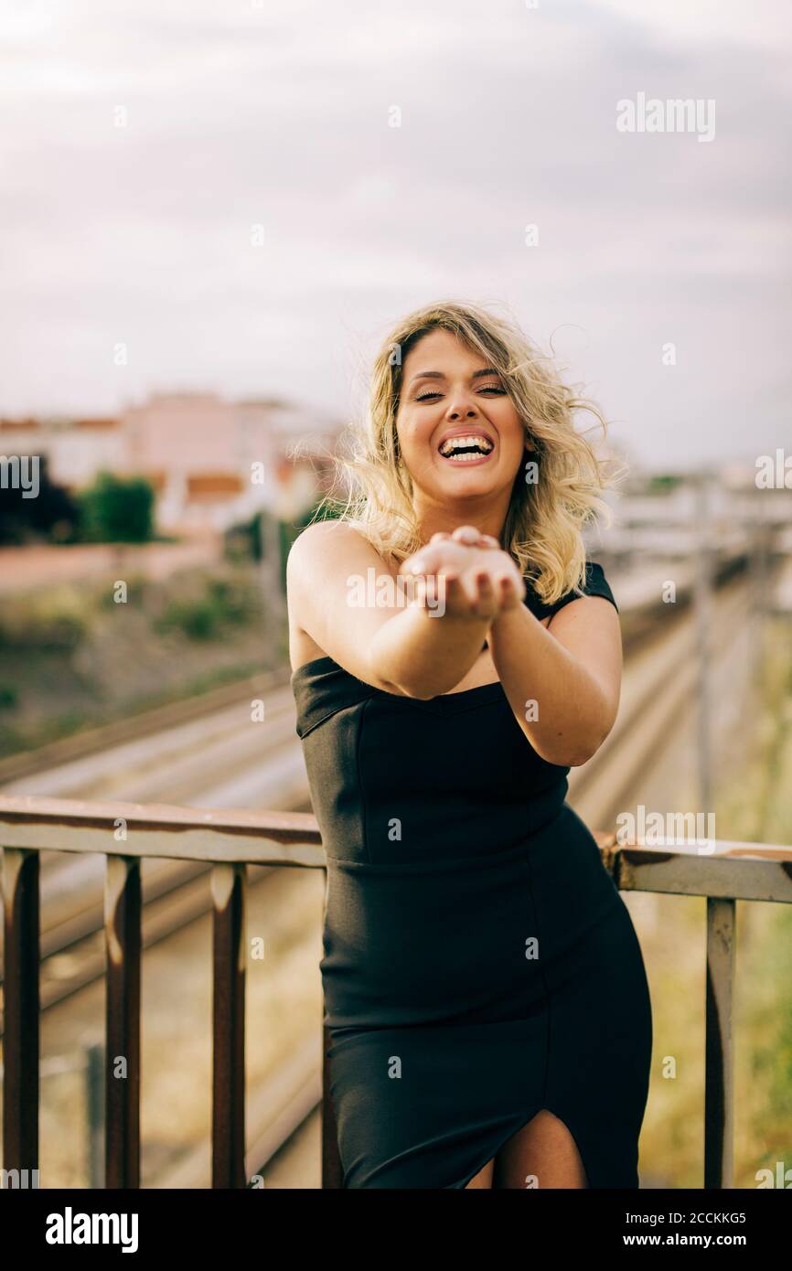 Cheerful blonde hi-res stock photography and images - Alamy