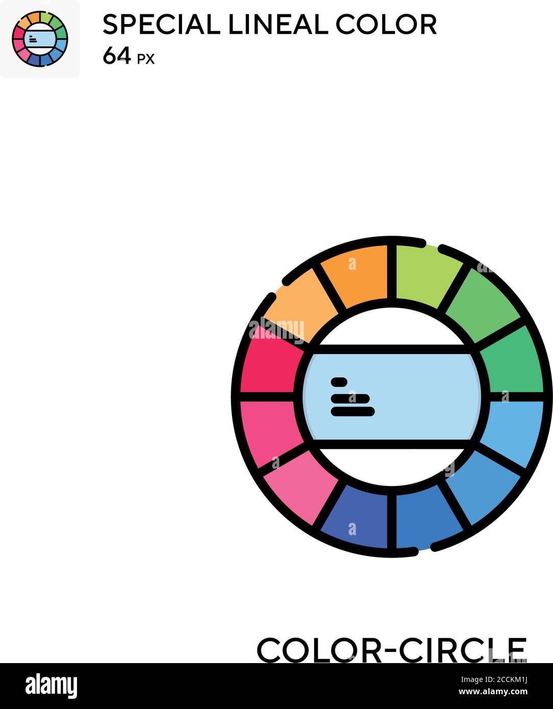 Color-circle Special lineal color icon. Illustration symbol design ...