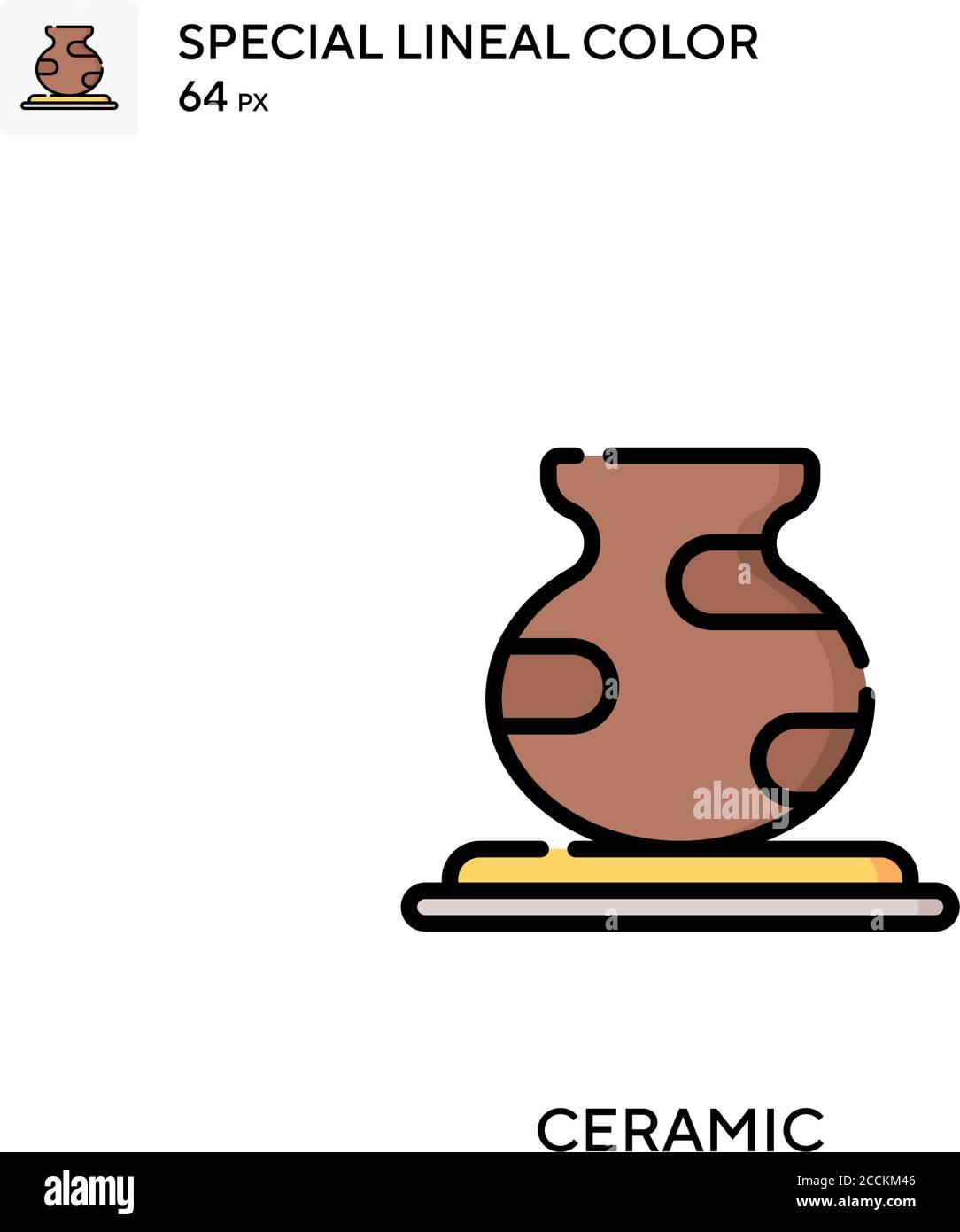 Ceramic Special lineal color icon. Illustration symbol design template ...