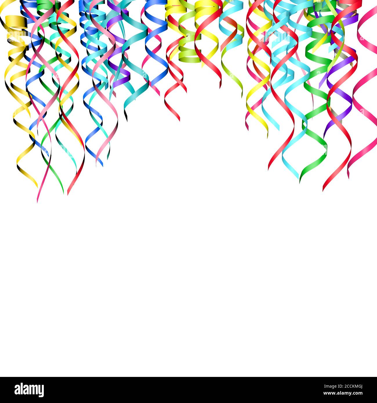 3d illustration render concepts of coloured streamers isolated on a ...