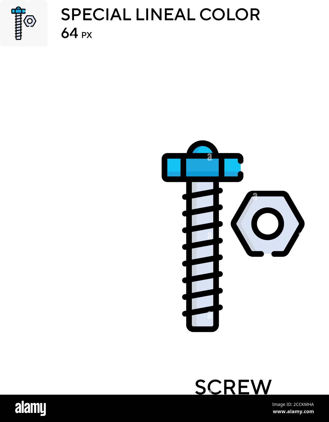 Screw Special lineal color icon. Illustration symbol design template ...