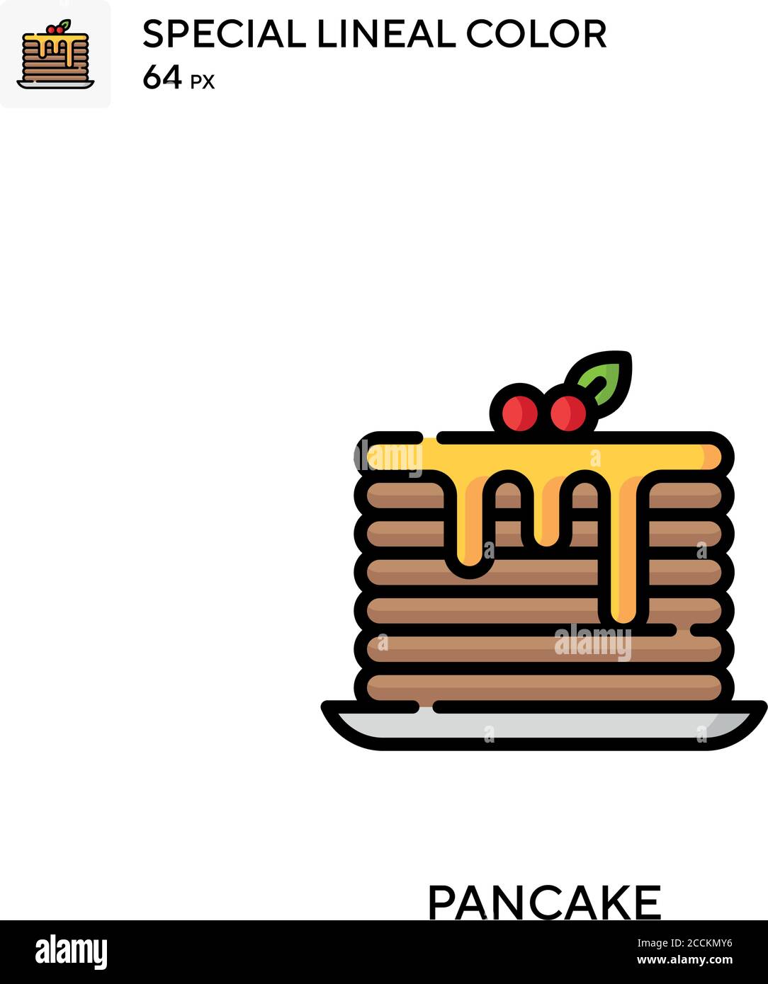 Pancake Special lineal color icon. Illustration symbol design template ...