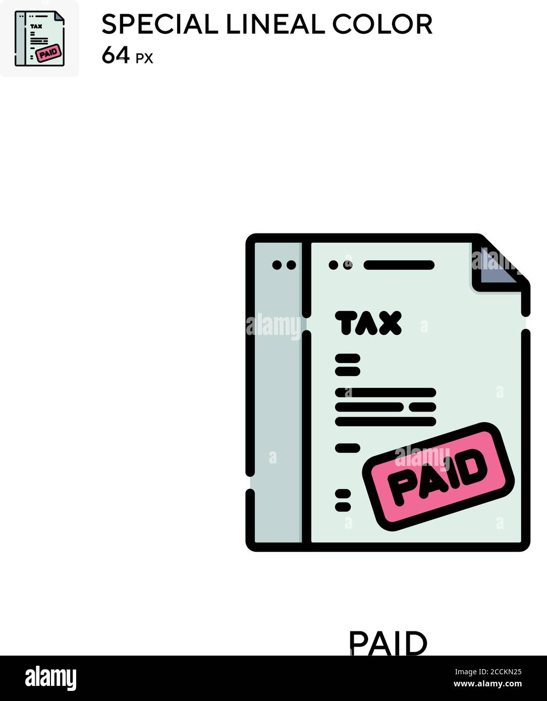 Paid Special lineal color icon. Illustration symbol design template for ...