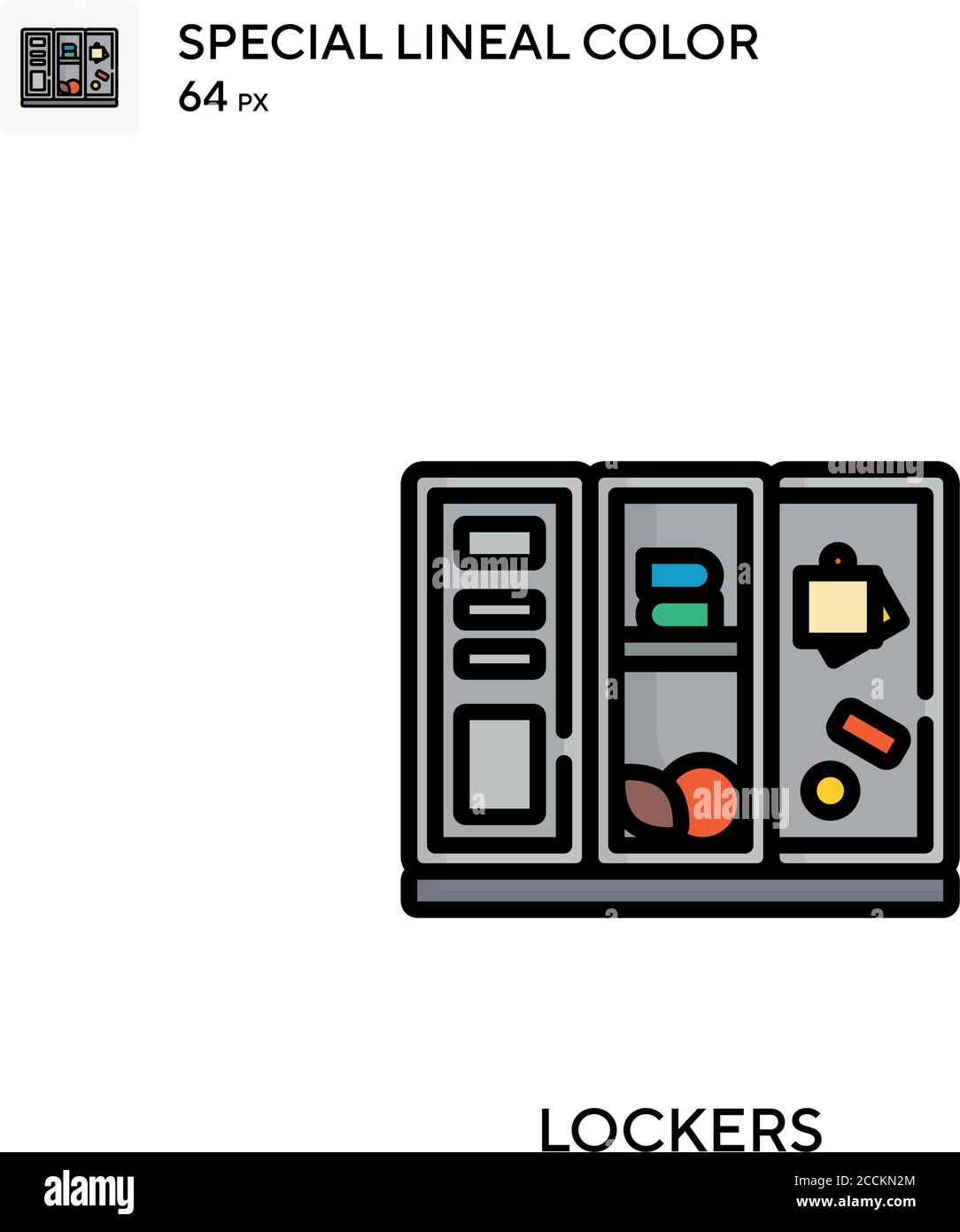 Lockers Special lineal color icon. Illustration symbol design template ...