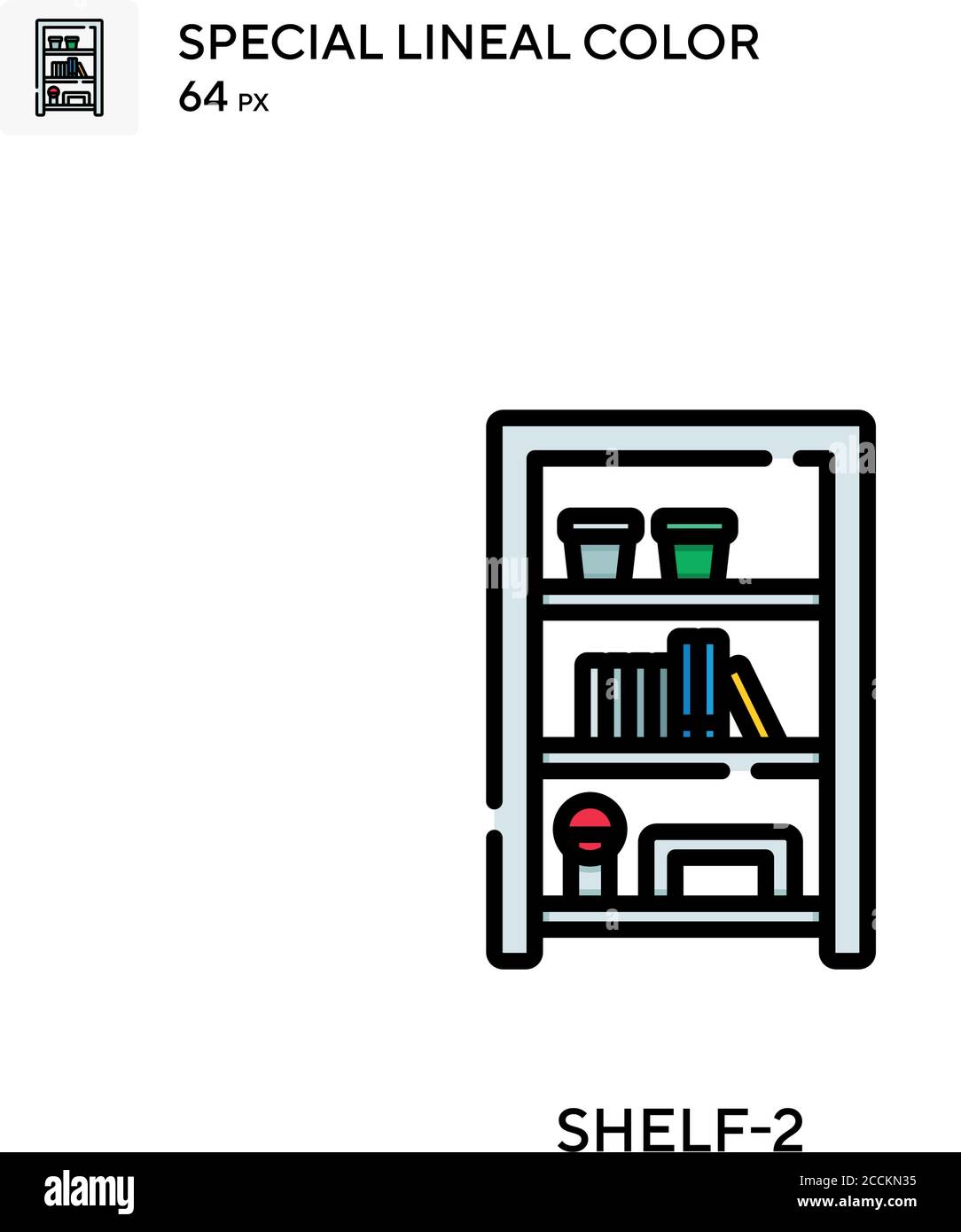 Shelf-2 Special lineal color icon. Illustration symbol design template ...