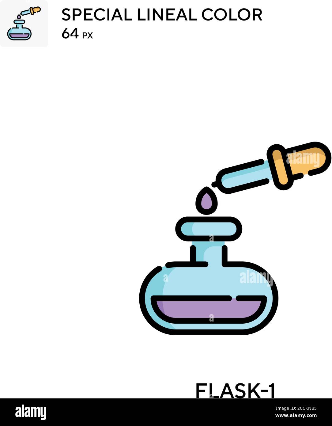 Flask-1 Special lineal color icon. Illustration symbol design template ...