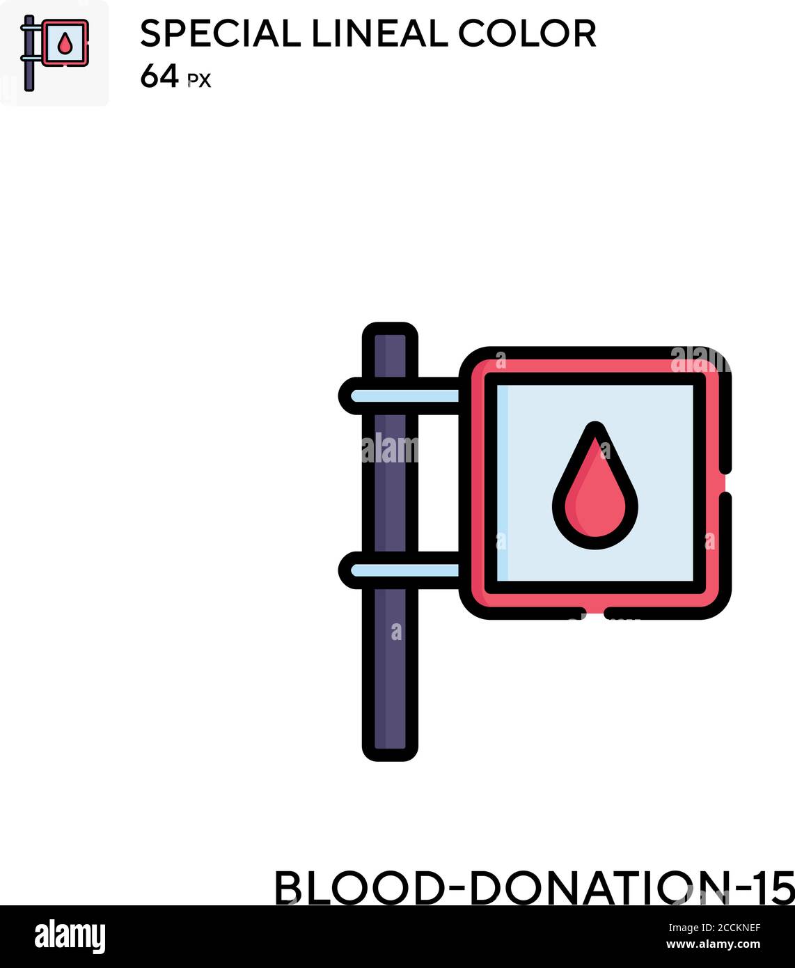 Blood-donation-15 Special lineal color icon. Illustration symbol design ...