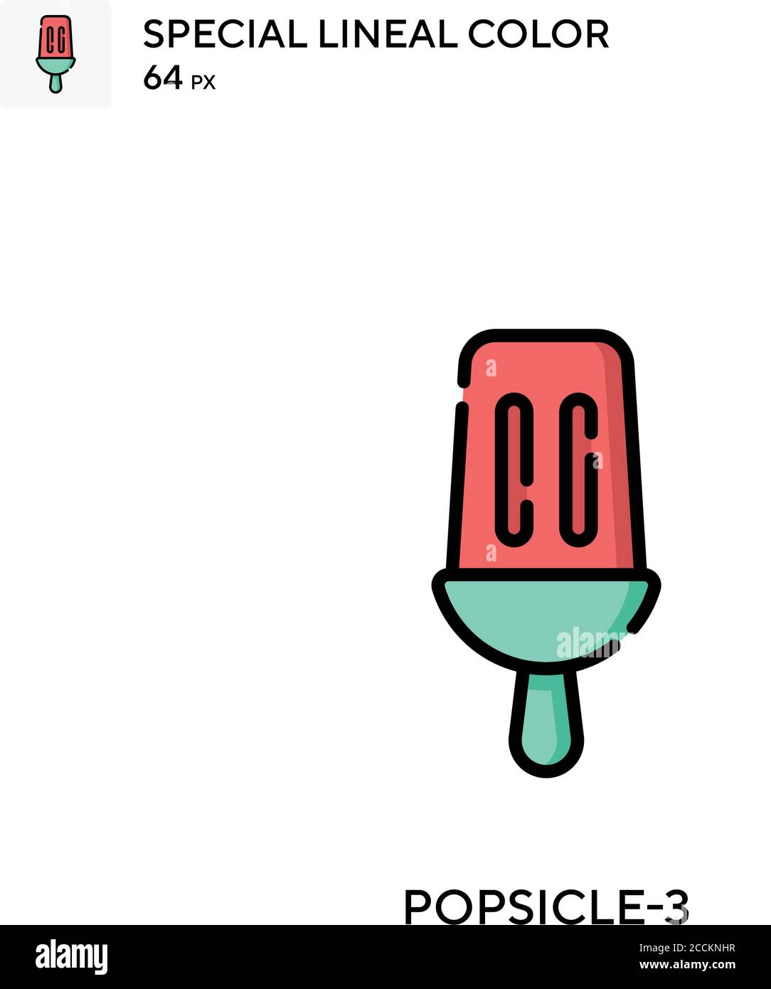Popsicle-3 Special lineal color icon. Illustration symbol design ...