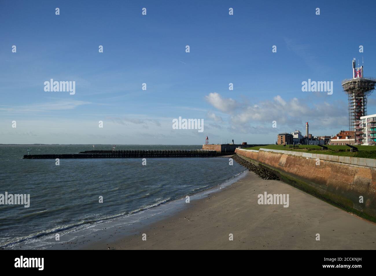 Promenade in Dutch Seaside Town Vlissingen, Zeeland, Netherlands Stock ...