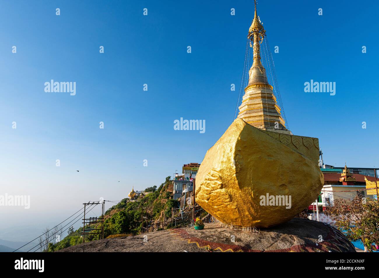 Myanmar, Mon state, Kyaiktiyo Pagoda, Golden rock Stock Photo - Alamy