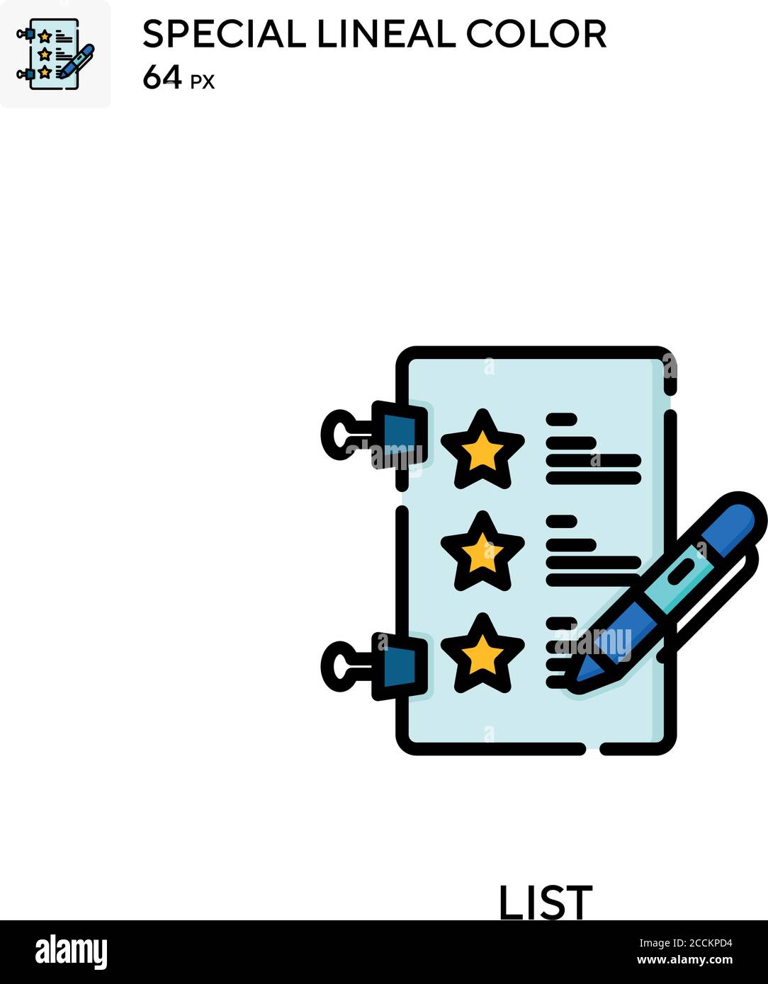 List Special lineal color icon. Illustration symbol design template for ...