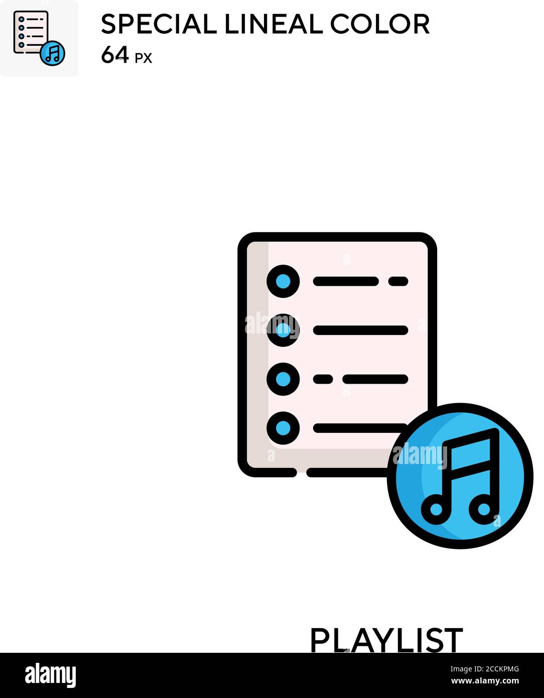 Playlist Special lineal color icon. Illustration symbol design template ...