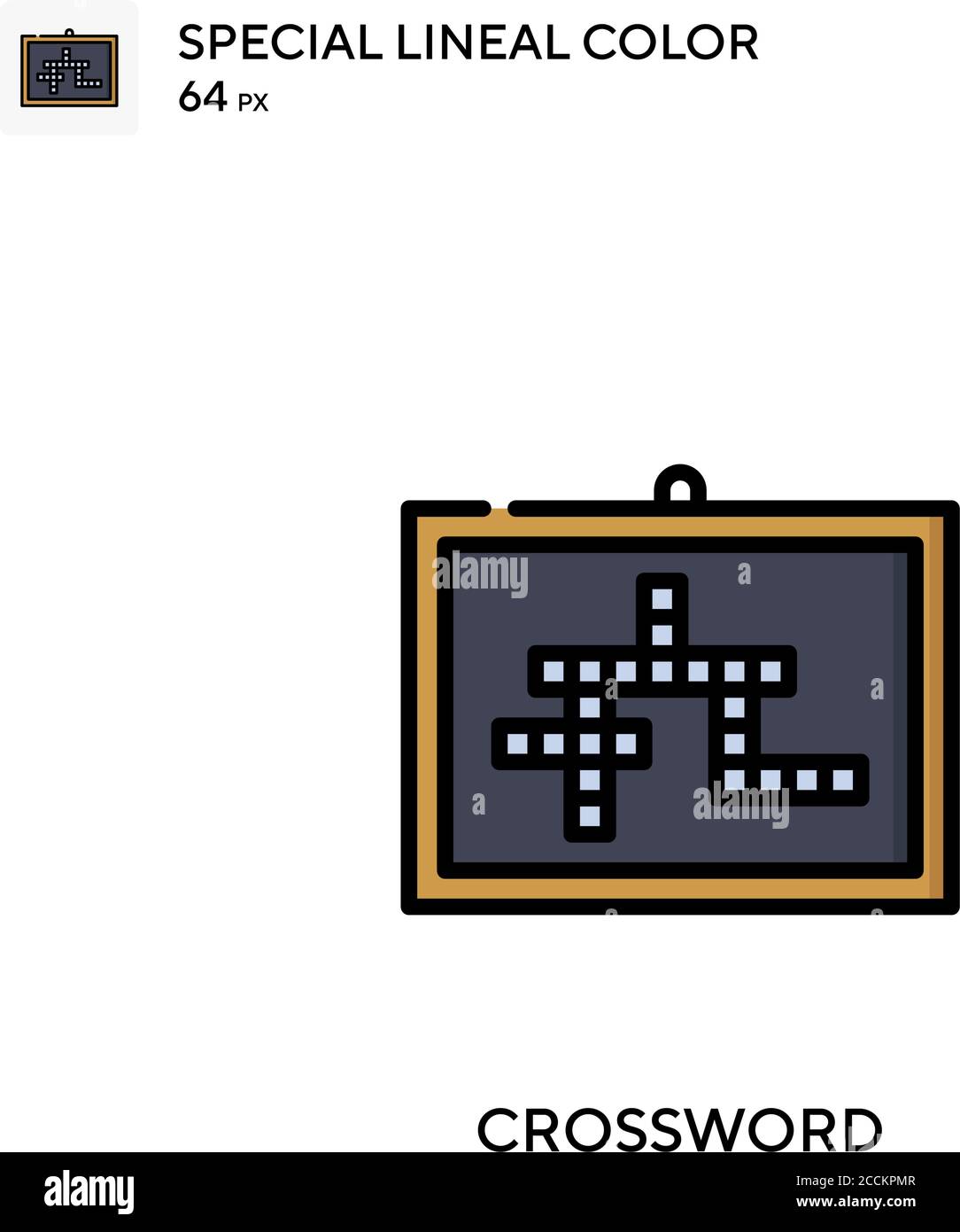 Crossword Special lineal color icon. Illustration symbol design ...