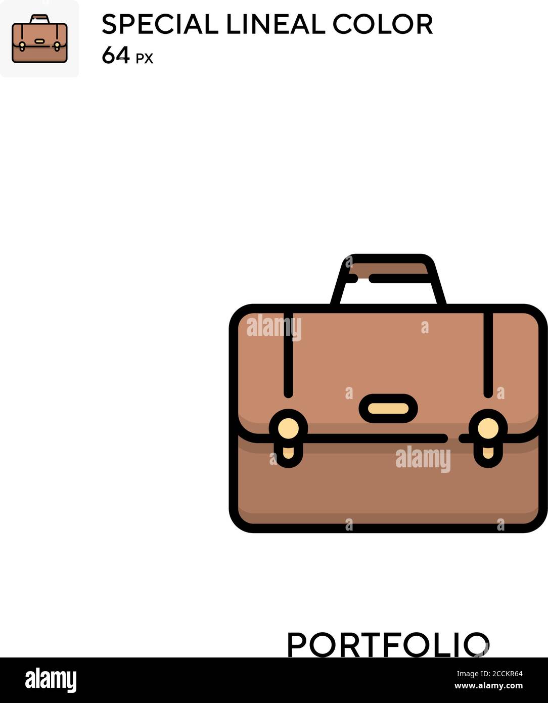 Portfolio Special lineal color icon. Illustration symbol design ...