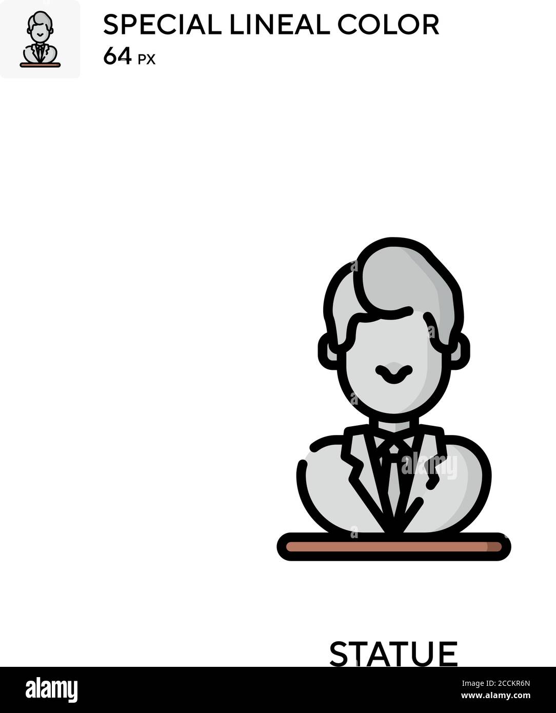 Statue Special lineal color icon. Illustration symbol design template ...