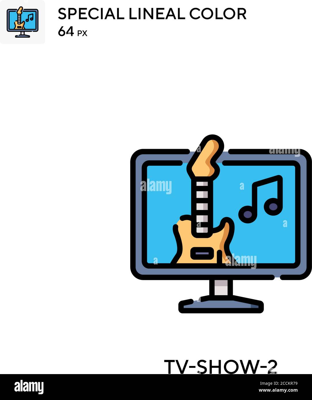 Tv-show-2 Special lineal color icon. Illustration symbol design ...