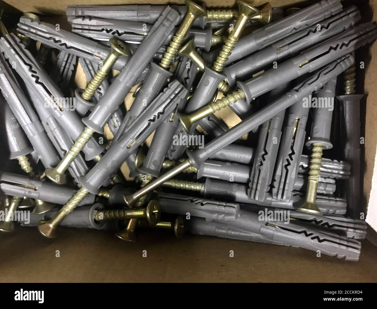 Dowel construction tool screw industry isolated on white background ...