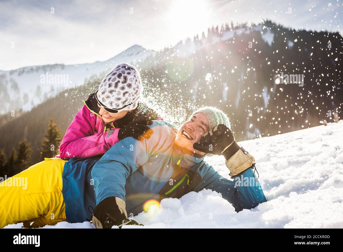 Lying in snow hi-res stock photography and images - Alamy