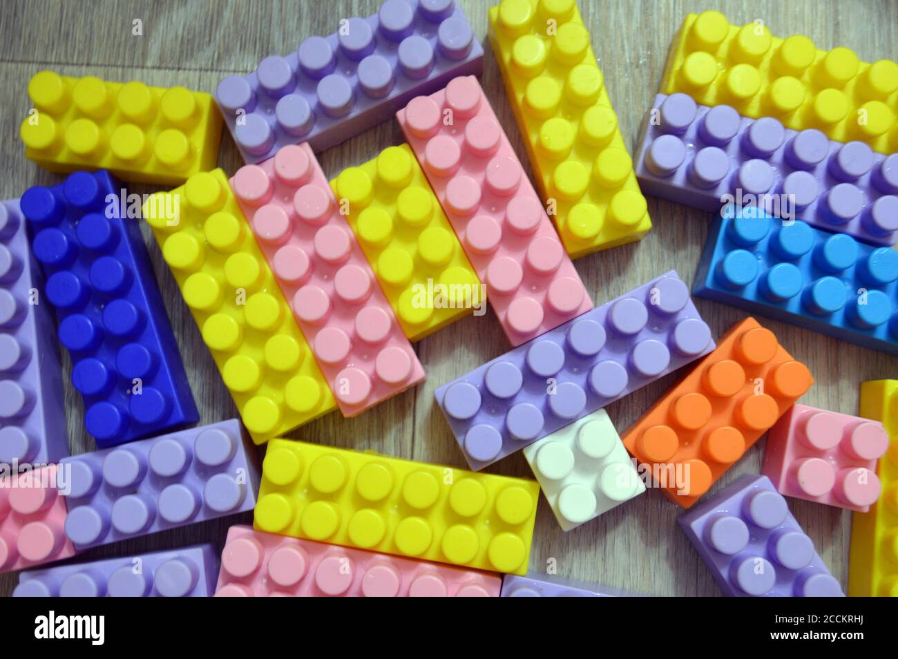 Child constructor education toy childhood game. Cute kid little playing ...