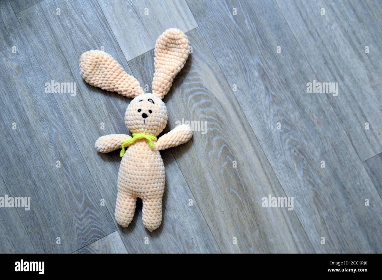 Plush rabbit cute toy animal bunny on background. Fluffy soft baby doll ...