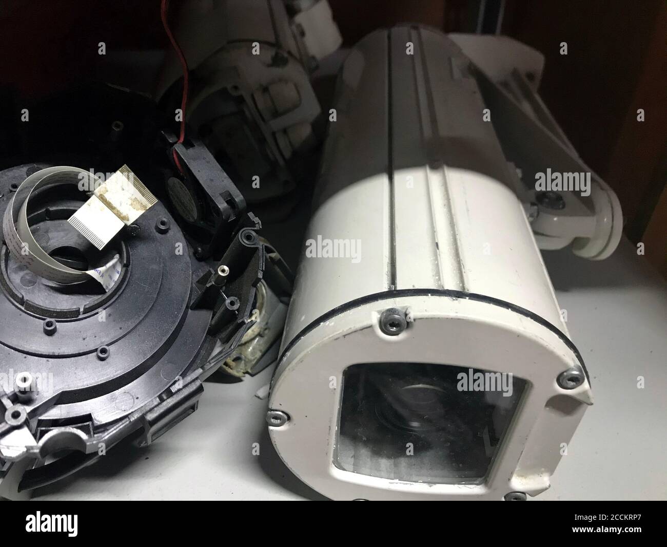 Broken cctv security camera surveillance protection equipment control ...