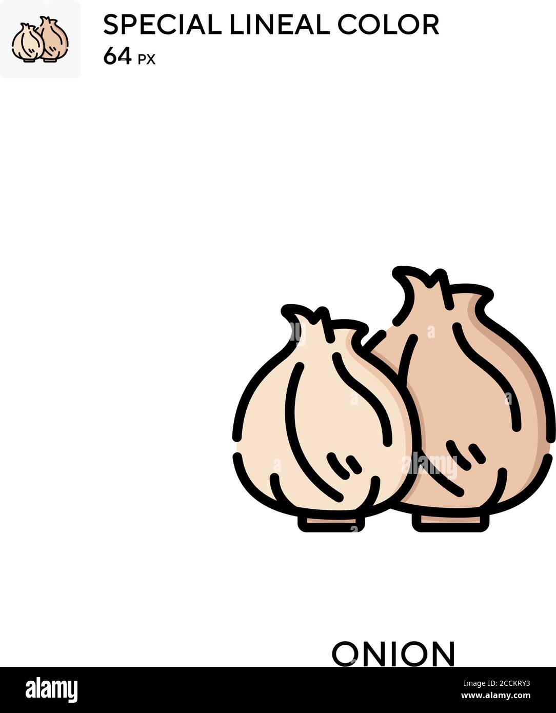 Onion Special lineal color icon. Illustration symbol design template ...