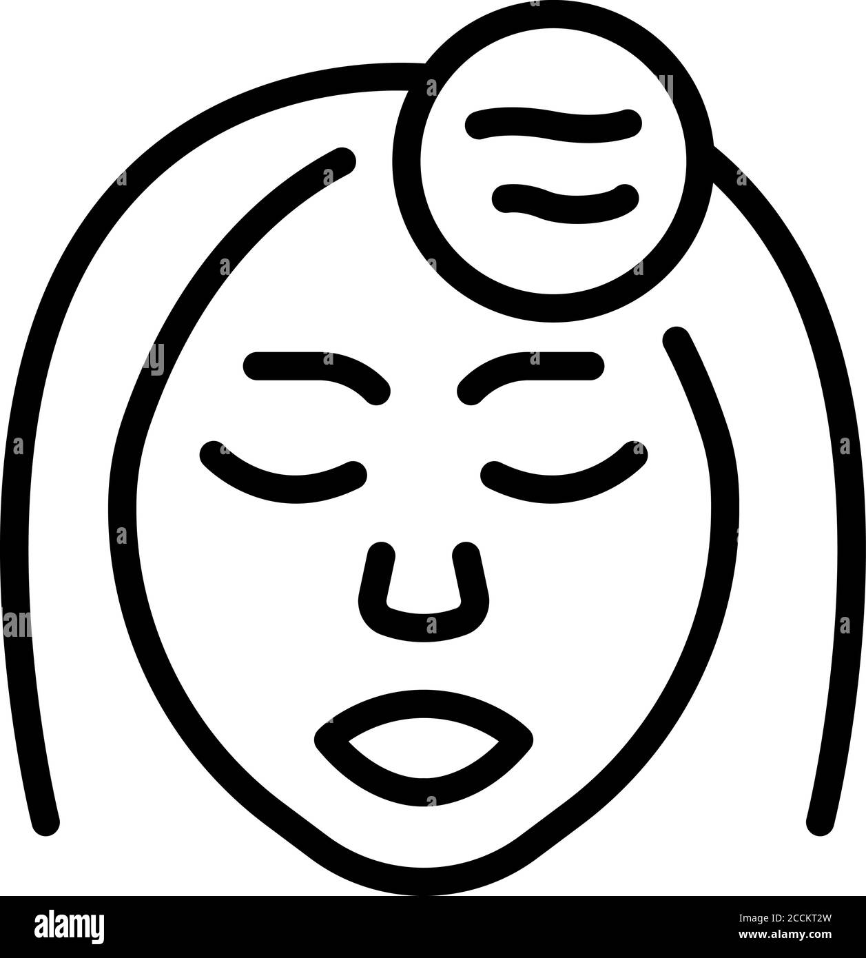 Forehead lift procedure Stock Vector Images - Alamy