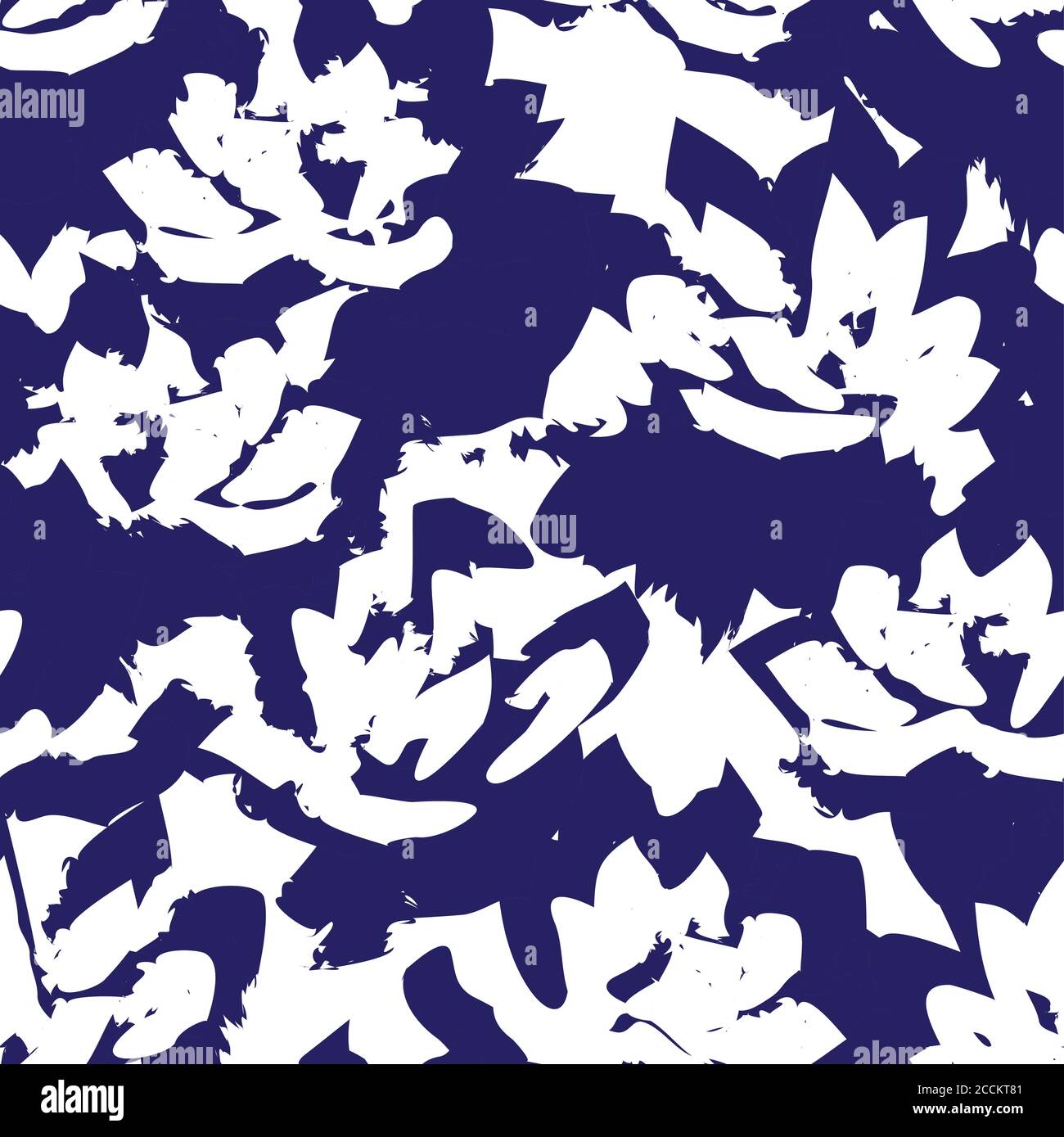 Floral brush strokes seamless pattern background for fashion prints ...