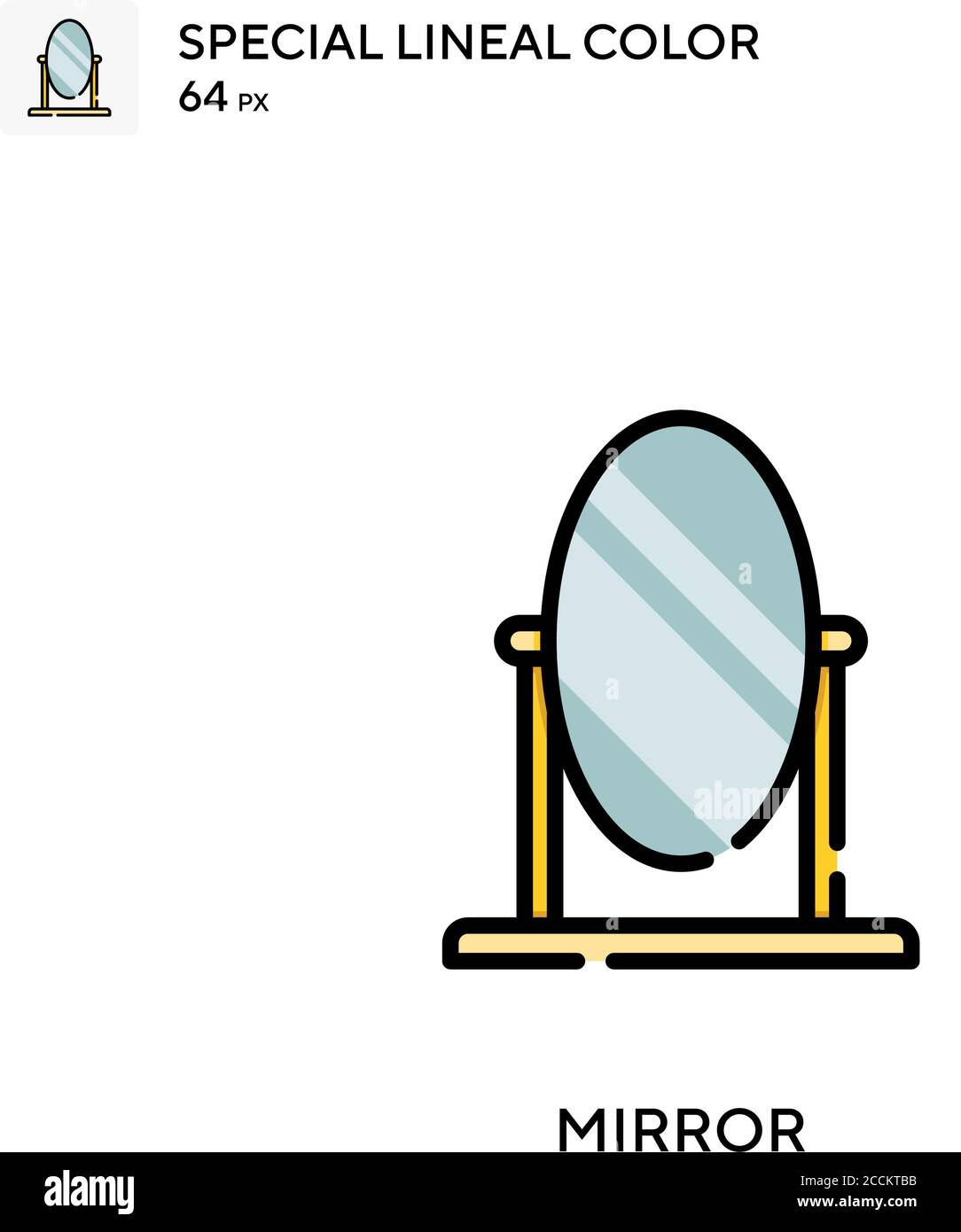 Mirror Special lineal color icon. Illustration symbol design template ...