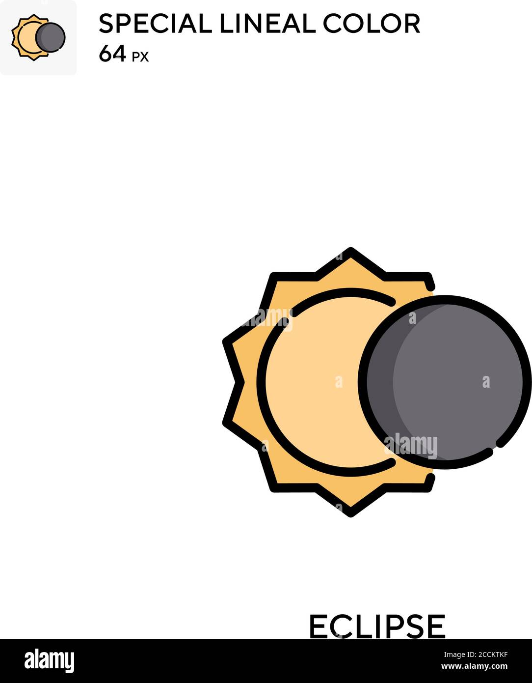 Eclipse Special lineal color icon. Illustration symbol design template ...