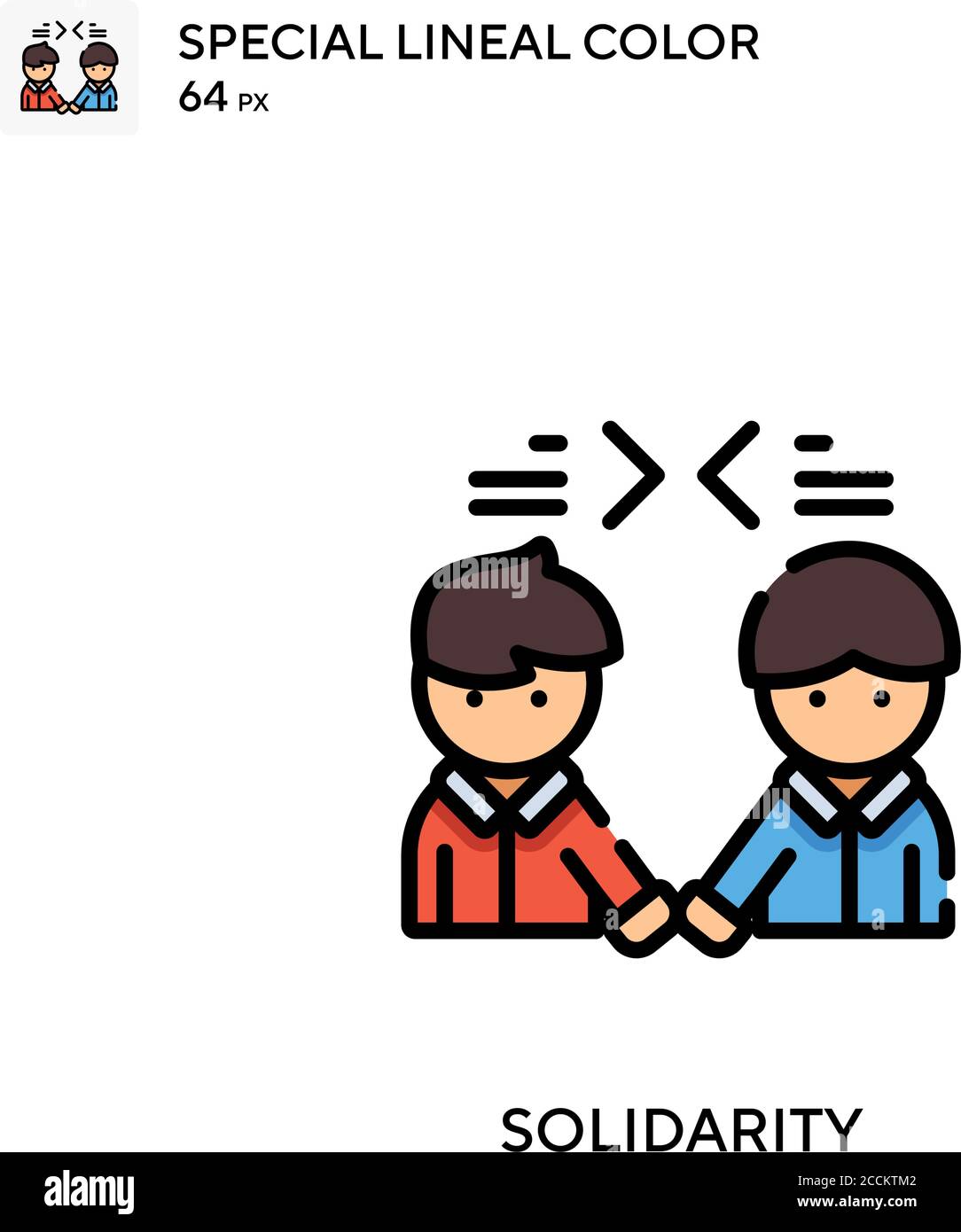 Solidarity Special lineal color icon. Illustration symbol design ...
