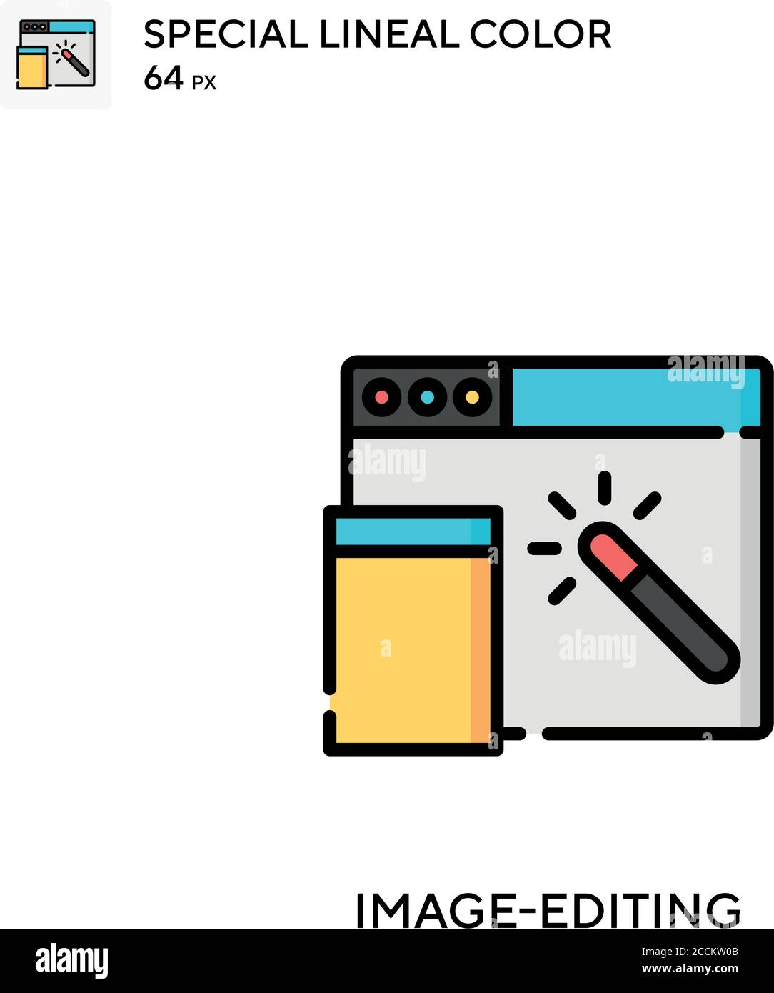 Image-editing Special lineal color icon. Illustration symbol design ...