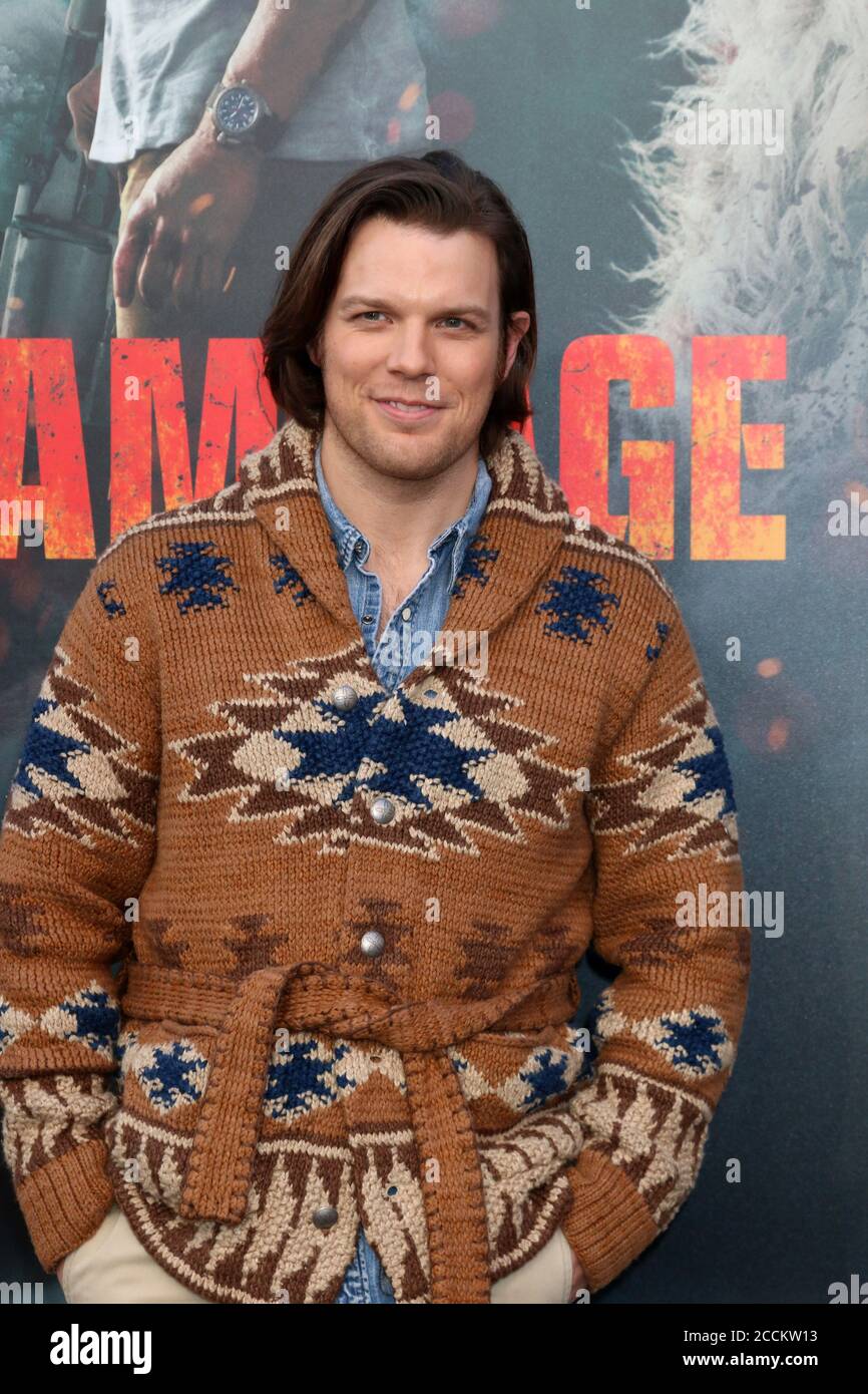 LOS ANGELES - APR 4: Jake Lacy at the Rampage Premiere at Microsoft ...