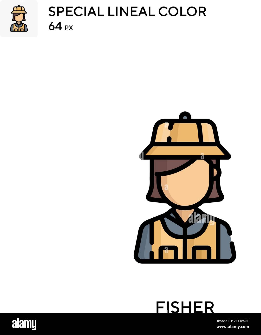 Fisher Special lineal color icon. Illustration symbol design template ...