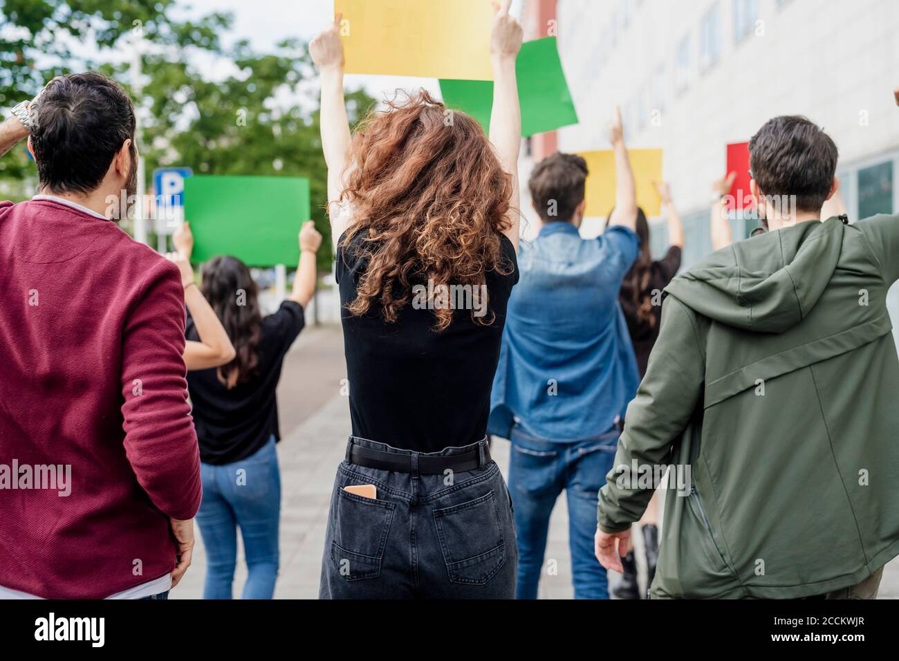 Banners protesting street hi-res stock photography and images - Alamy