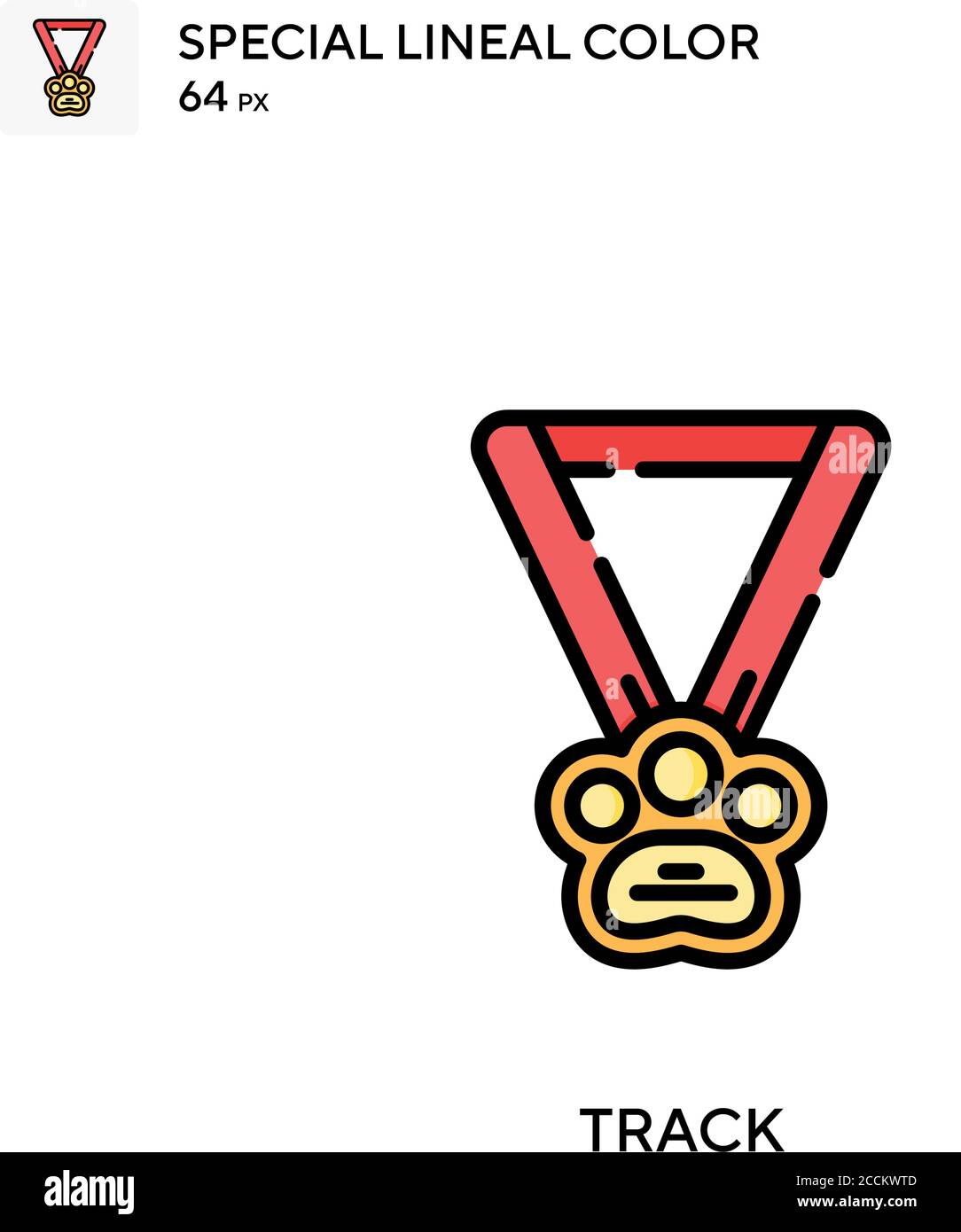 Track Special lineal color icon. Illustration symbol design template ...
