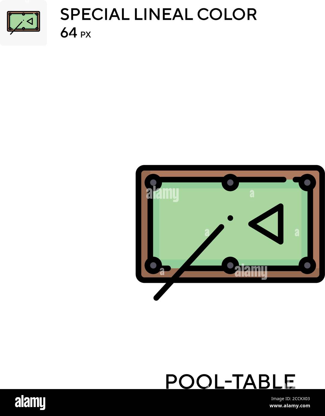 Pool-table Special lineal color icon. Illustration symbol design ...