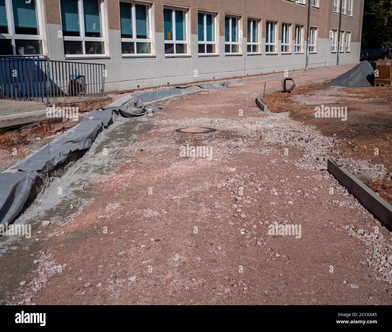 Road construction route is being rebuilt Stock Photo - Alamy