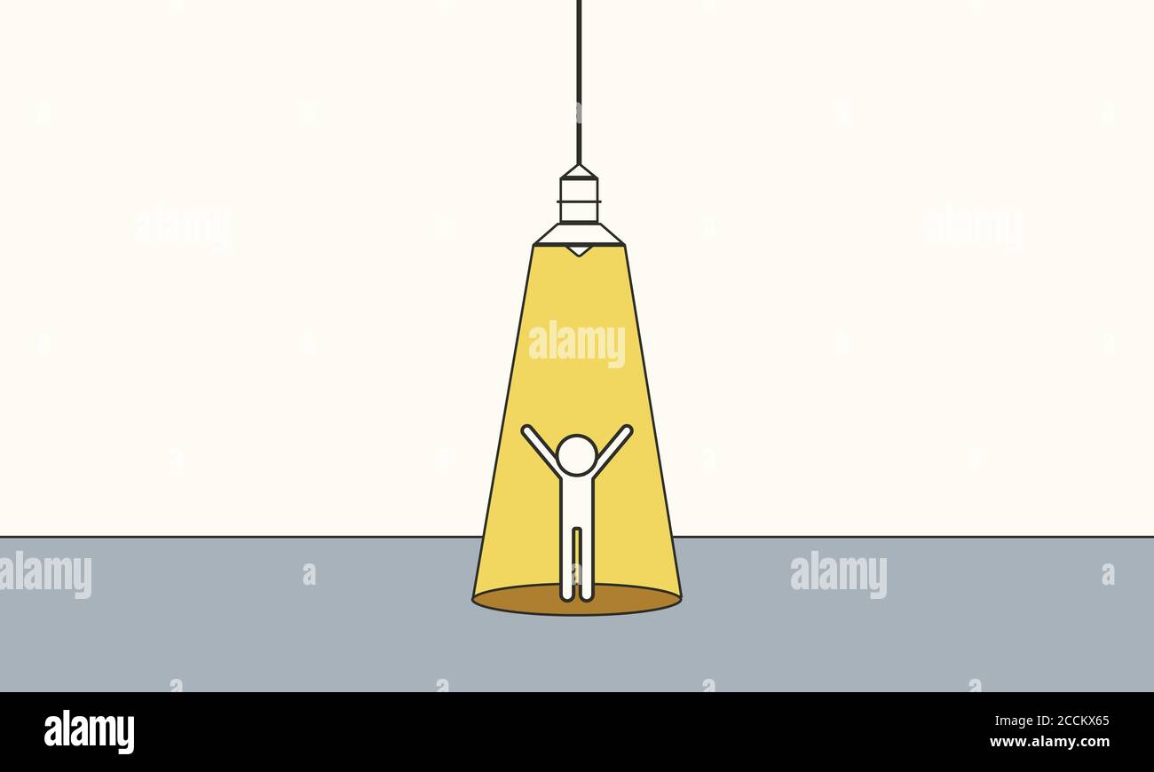 Talent businessman vector concept illustration. Career employee person ...