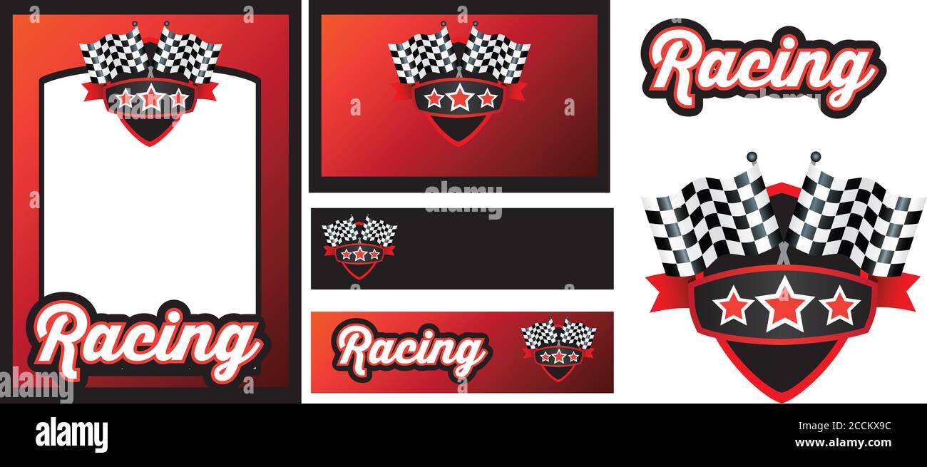 vector illustration of a set of graphic elements for the sport ...