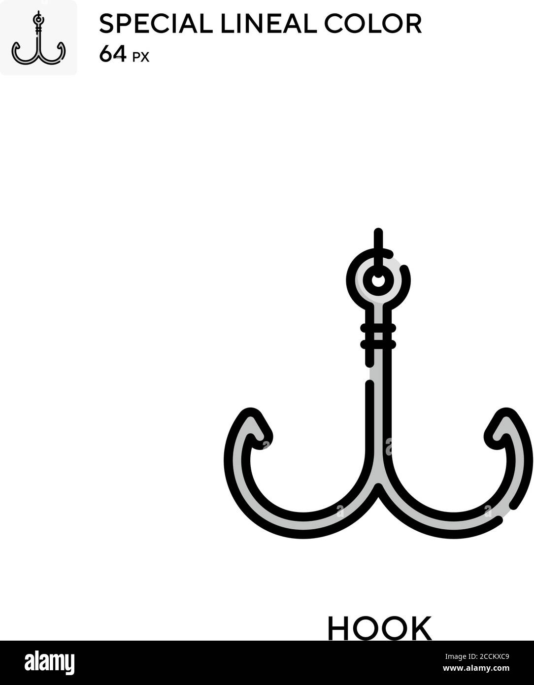 Hook Special lineal color icon. Illustration symbol design template for ...