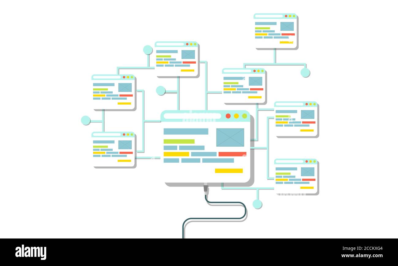 Web design concept vector flat illustration design. Page website ...