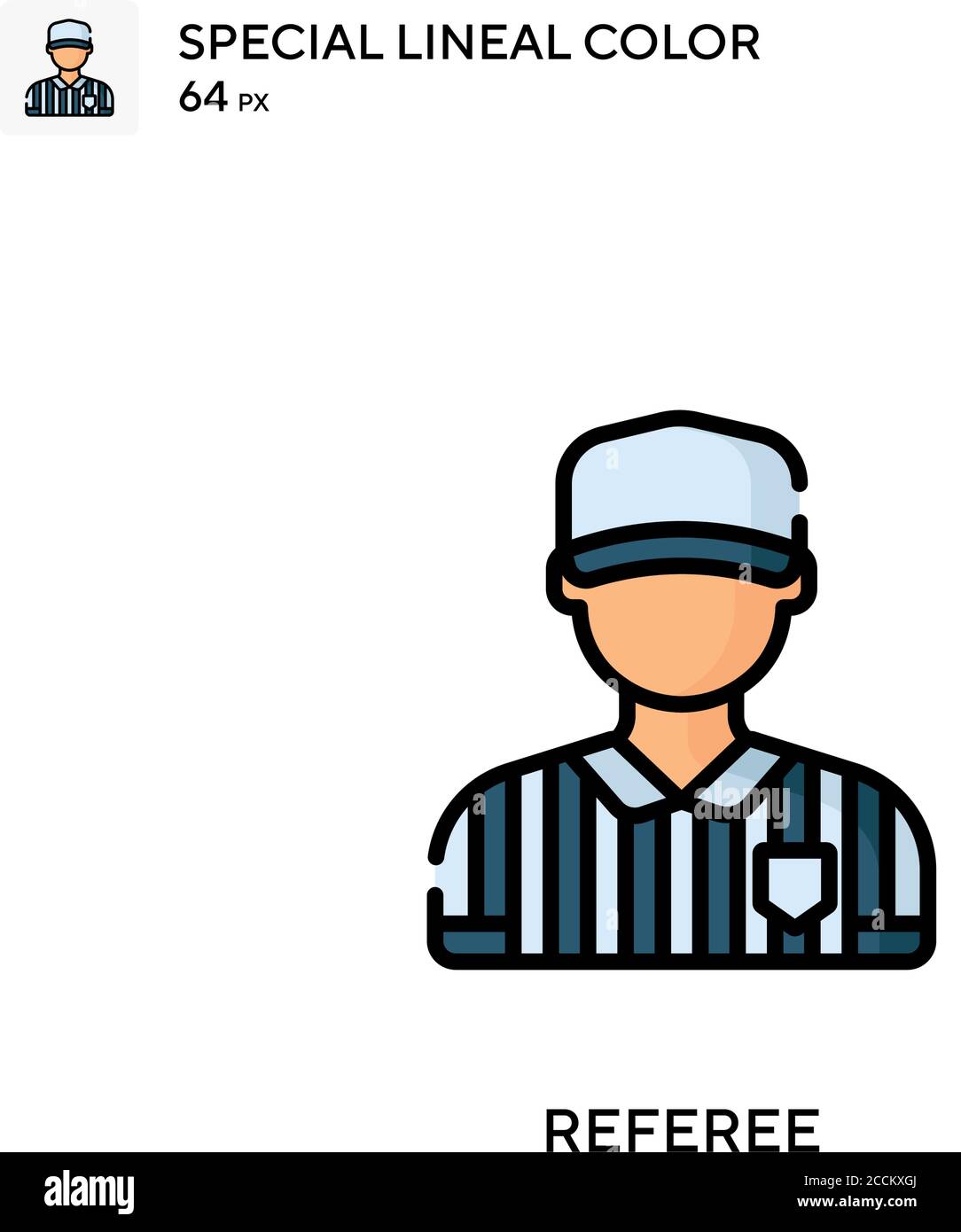 Referee Special lineal color icon. Illustration symbol design template ...