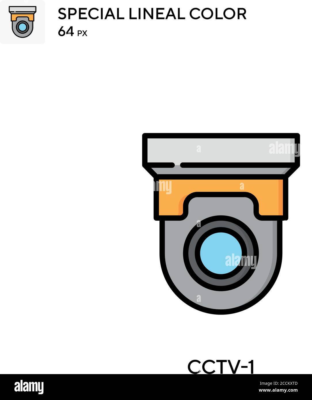 Cctv-1 Special lineal color icon. Illustration symbol design template ...