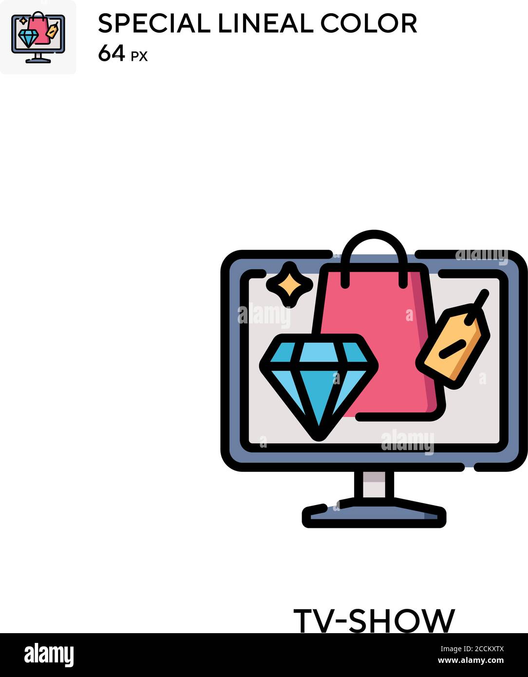 Tv-show Special lineal color icon. Illustration symbol design template ...