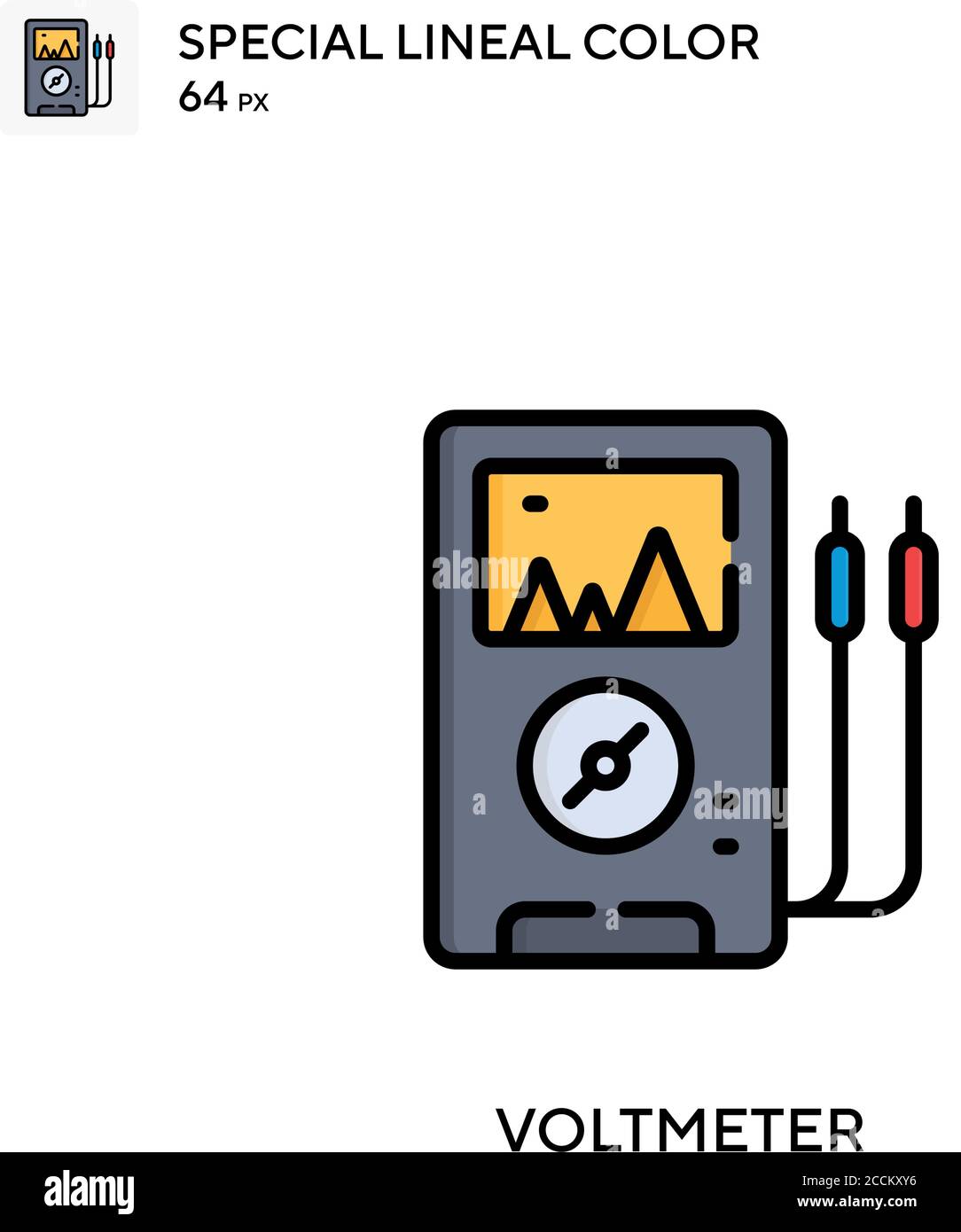 Voltmeter Special lineal color icon. Illustration symbol design ...