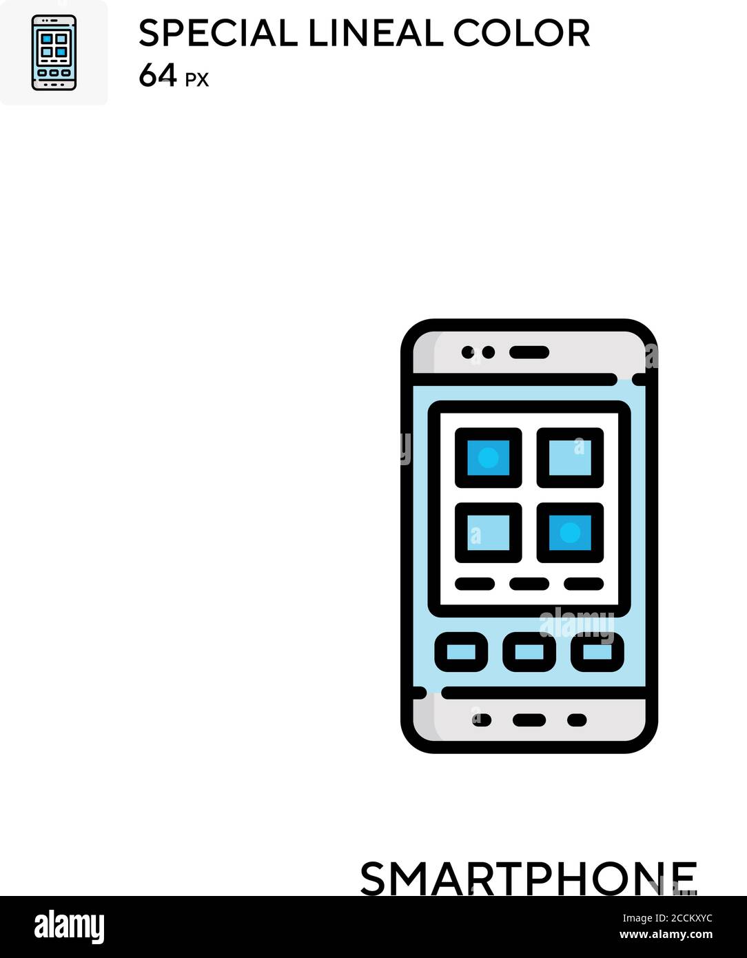 Smartphone Special lineal color icon. Illustration symbol design ...